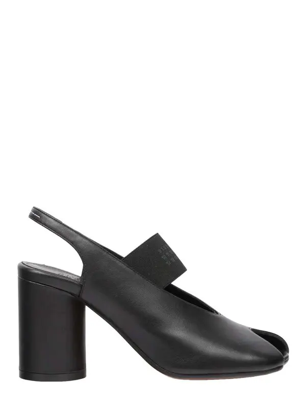 MAISON MARGIELA Leather Slingback Sandals - Black