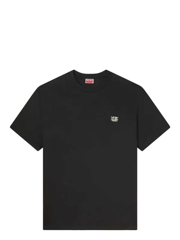 Kenzo T-shirt With Embroidered Appliqu - Black