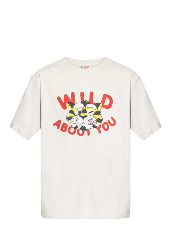 Kenzo Wild Tiger Print T-shirt - Grey