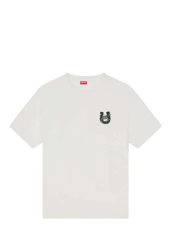 Kenzo Lunar New Year" Embroidered Cotton T-shirt - White