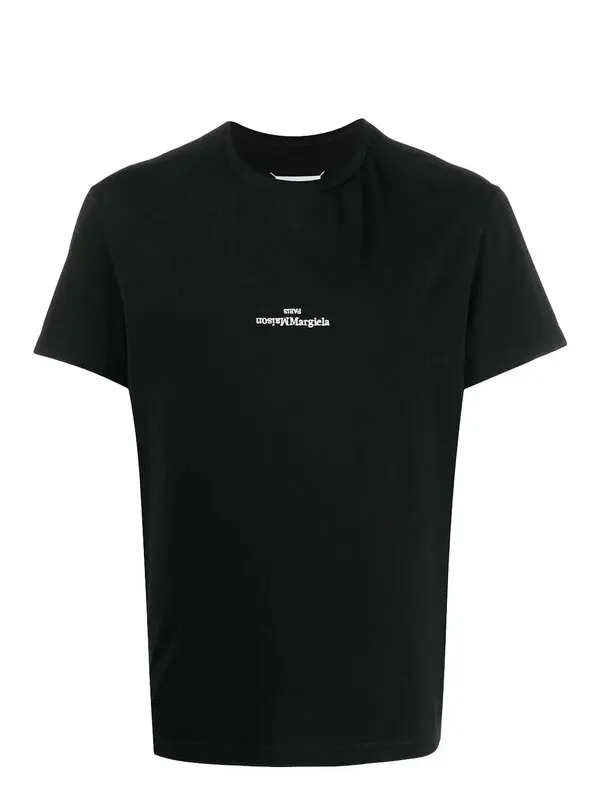 MAISON MARGIELA T-shirt With Embroidery - Black