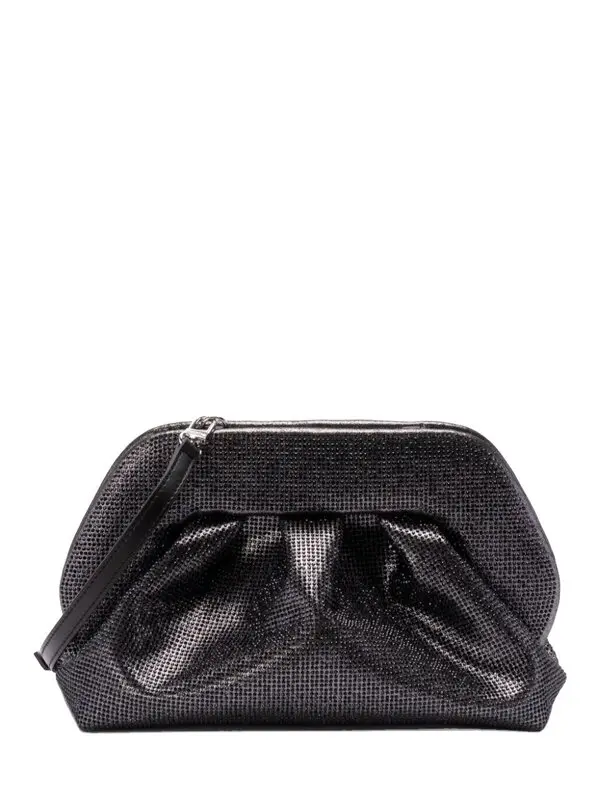 THEMOIRE Tia Strass Clutch With Rhinestone Embellishments - Black