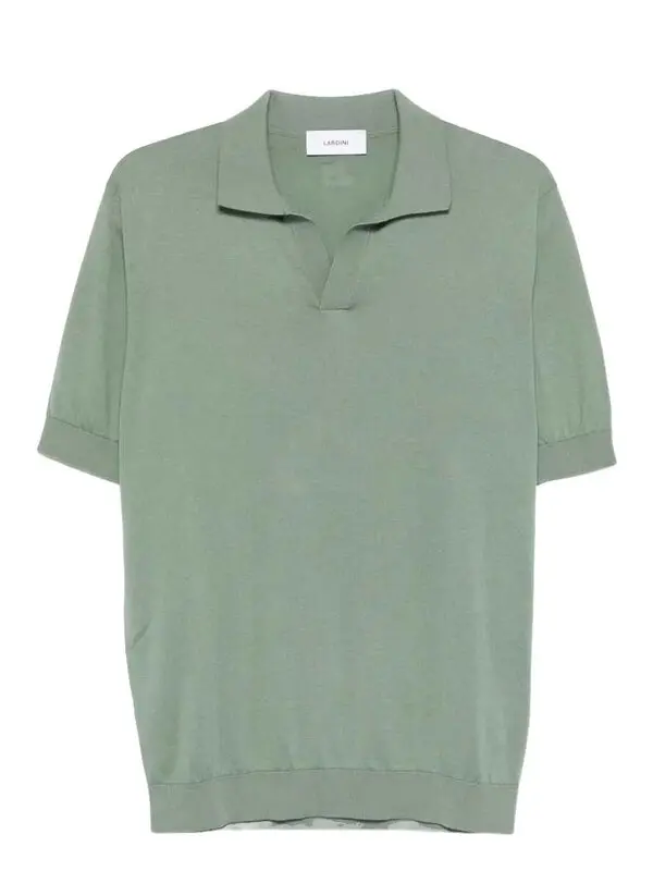 LARDINI Collared Polo - Green