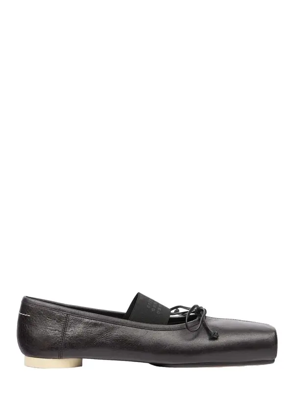 MAISON MARGIELA Calfskin Ballerinas With Knot - Black