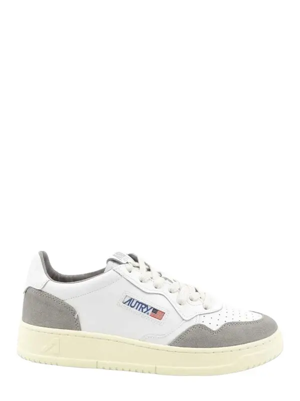 AUTRY Medalist Low Leather And Suede Sneakers - White