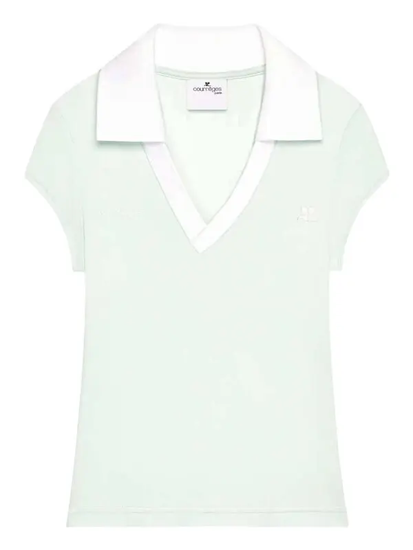 Brunello Cucinelli Courreges V-neck T-shirt - Green