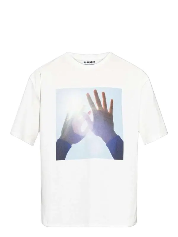 JIL SANDER S T-shirt With Hands Print - Multi
