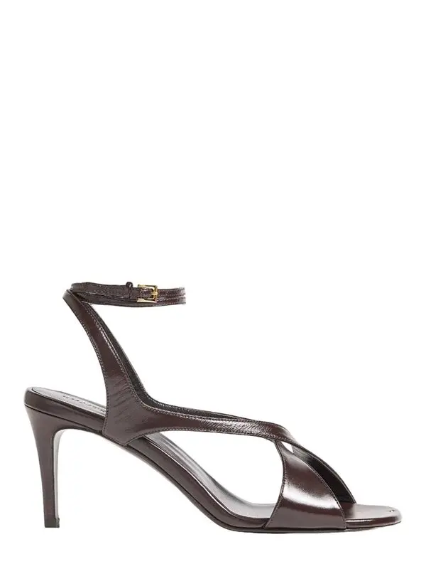 Khaite Liria 75mm Leather Strappy Sandals - Brown