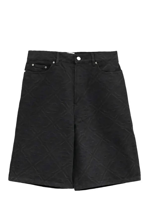 Casablanca Floral Jacquard Shorts - Black