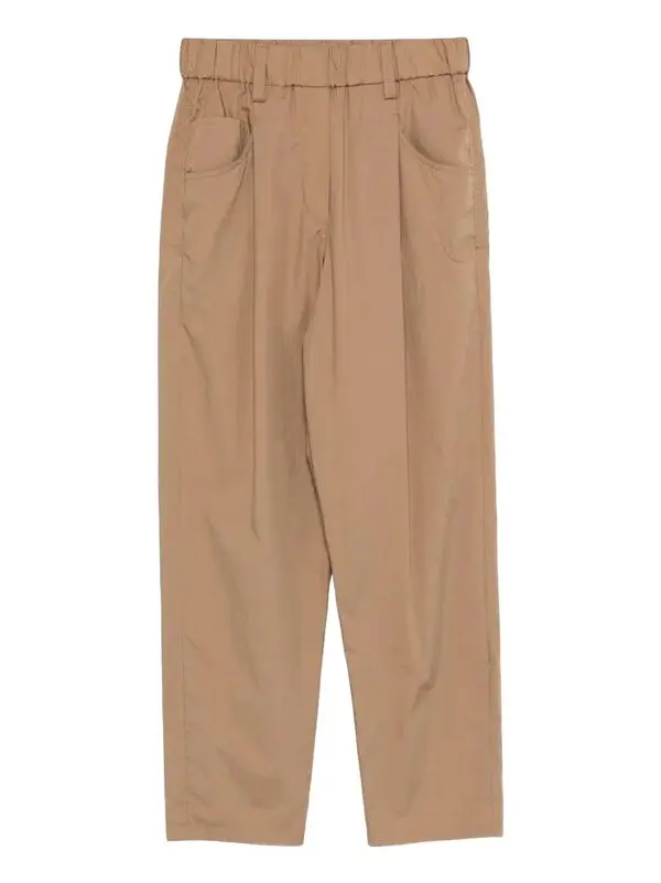 Brunello Cucinelli Stretch Cotton Trousers - Brown