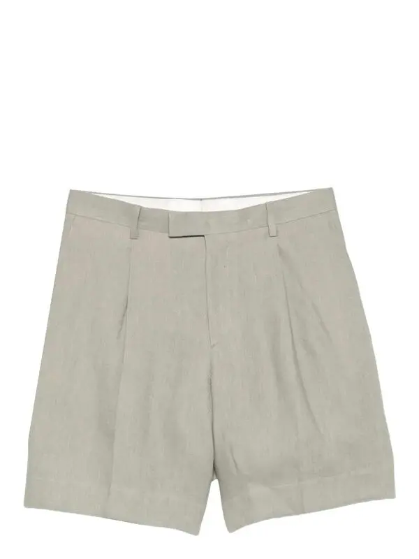 LARDINI Paaramis Pleated Button-up Shorts - Grey