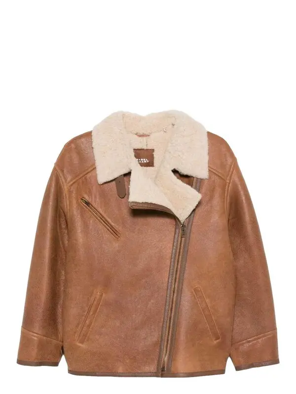 Casablanca Zip-up Jacket With Pointed Collar - Brown
