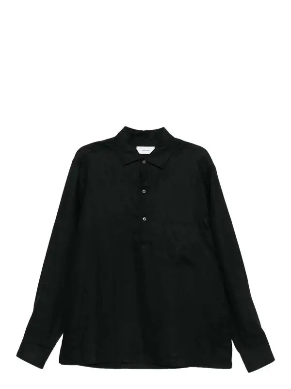 LARDINI Button-down Shirt - Black