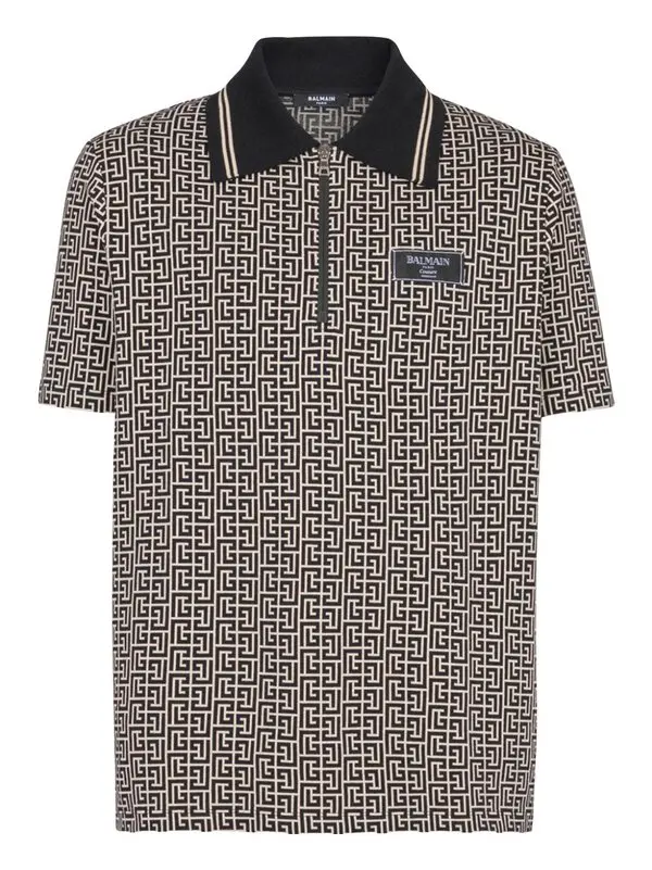 Balmain Labyrinth Polo Shirt With Jacquard Effect - Multi