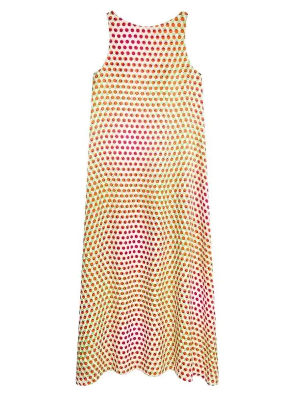 Brunello Cucinelli Sleeveless Printed Silk Maxi Dress - Multi
