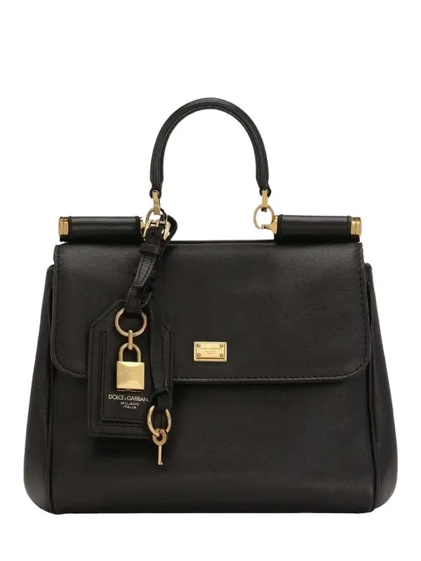 Dolce & Gabbana My Sicily Medium Handbag With Padlock - Black
