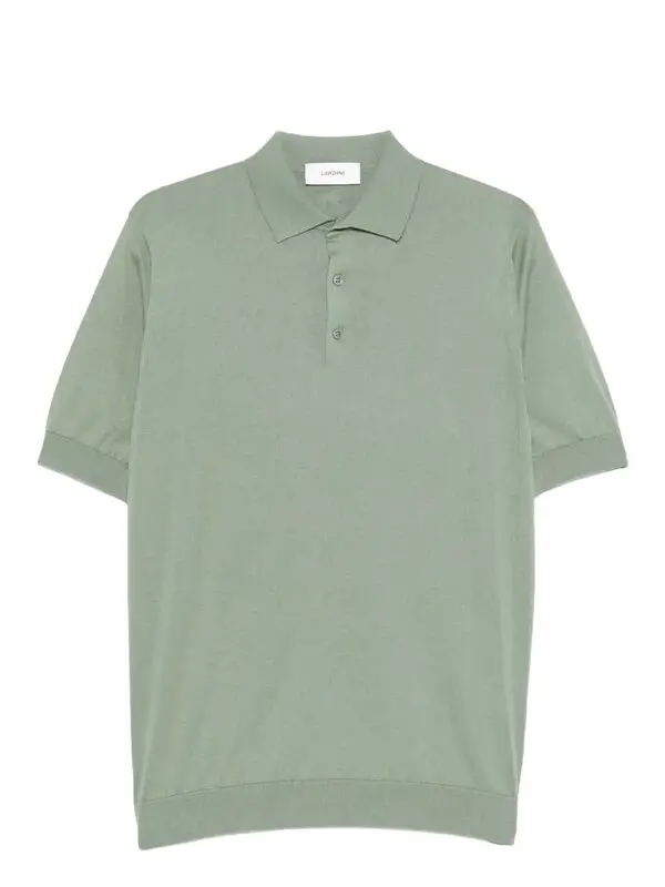 LARDINI Button-down Polo - Green