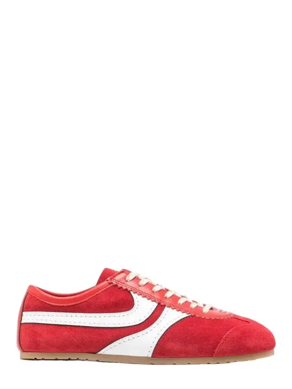Dries Van Noten Suede Lace-up Sneakers - Red