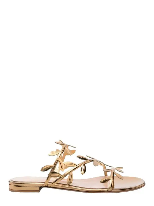 GIANVITO ROSSI Flavia Flat Sandals - Metallic