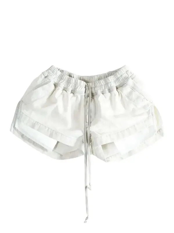 Rick Owens Mist-colored Drawstring Shorts - White