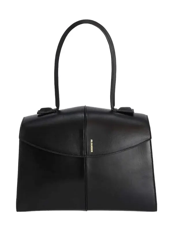 JIL SANDER Linea Medium Leather Tote Bag - Black