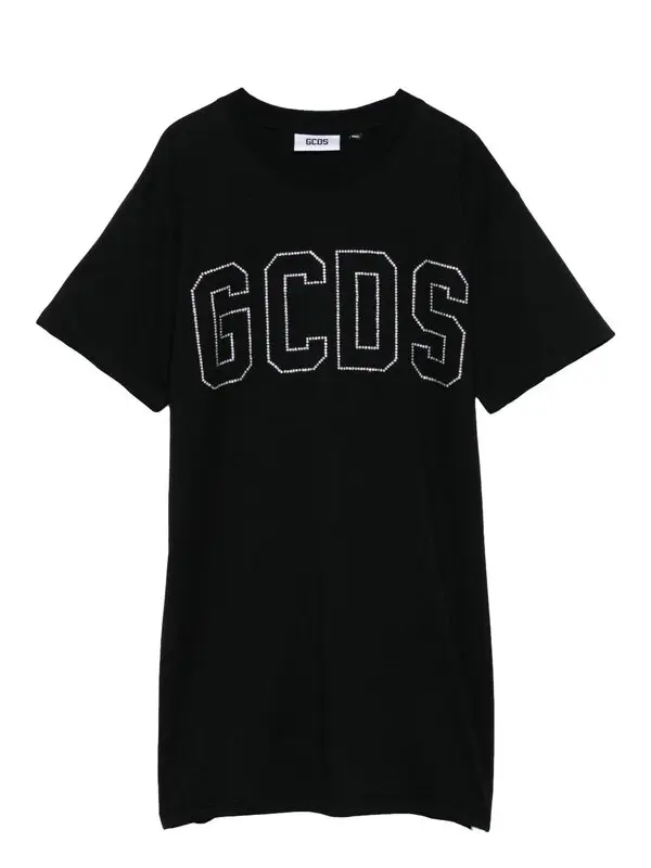 Gcds Embellished Logo T-shirt - Black