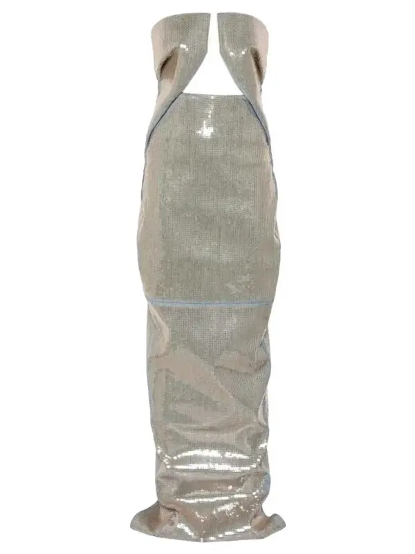 Rick Owens Raquel Diniz Long Sequin Gown - Blue