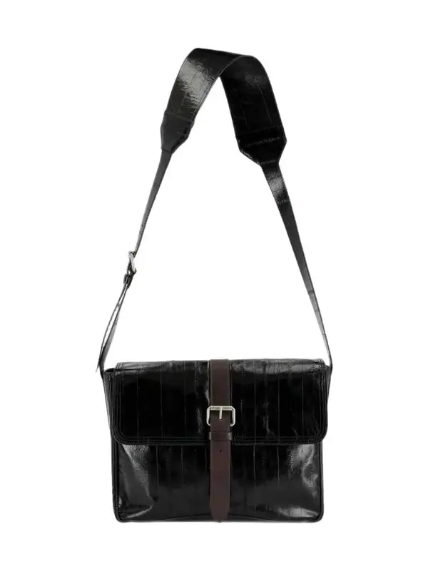 UMA WANG Leather Shoulder Bag - Black