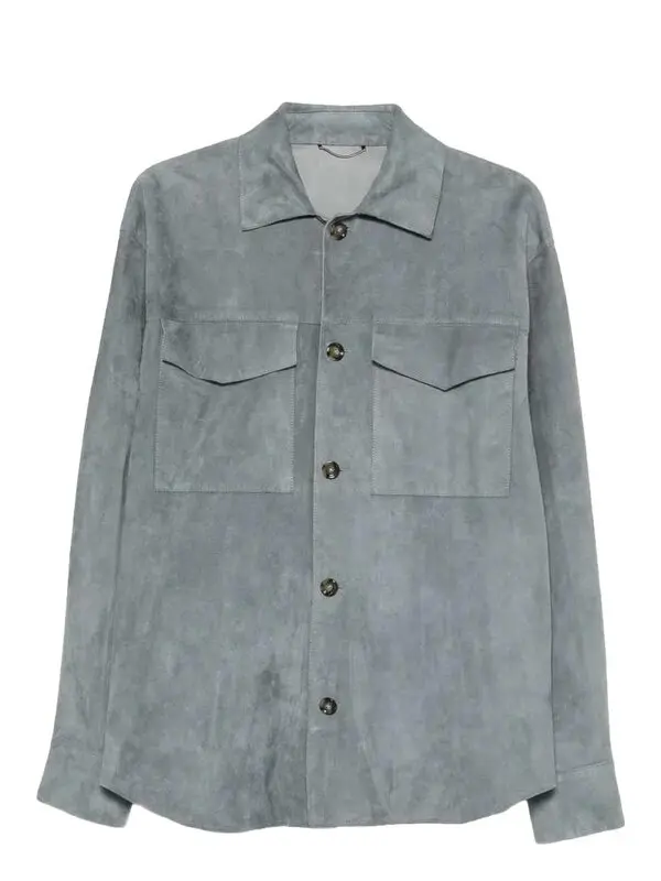 LARDINI Shirt With Pocket - Grey