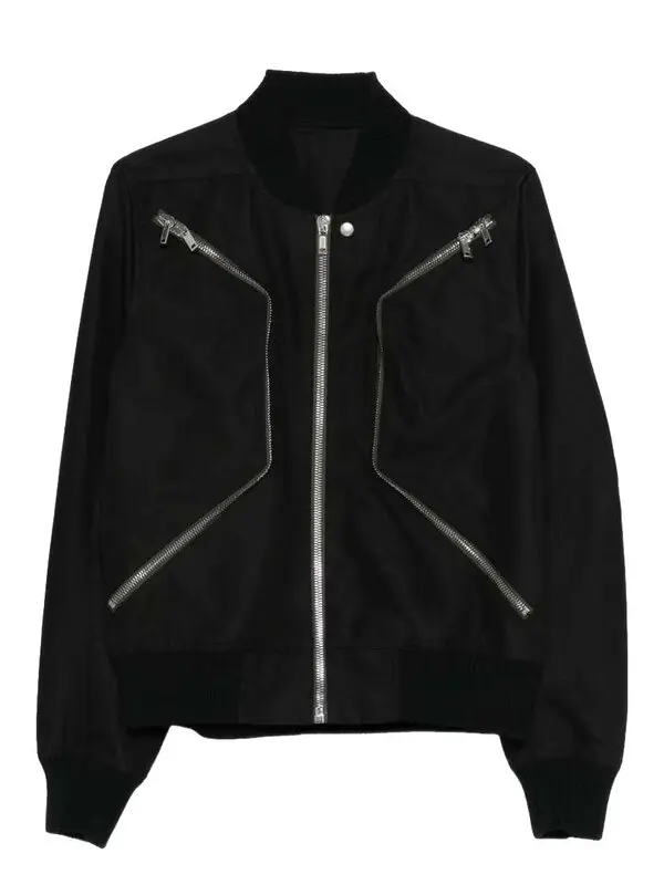 Rick Owens Zip-up Bomber Jacket - Black