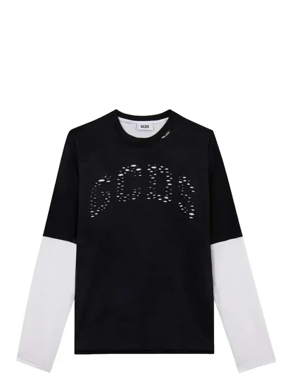 Gcds Oversized Logo T-shirt - Black