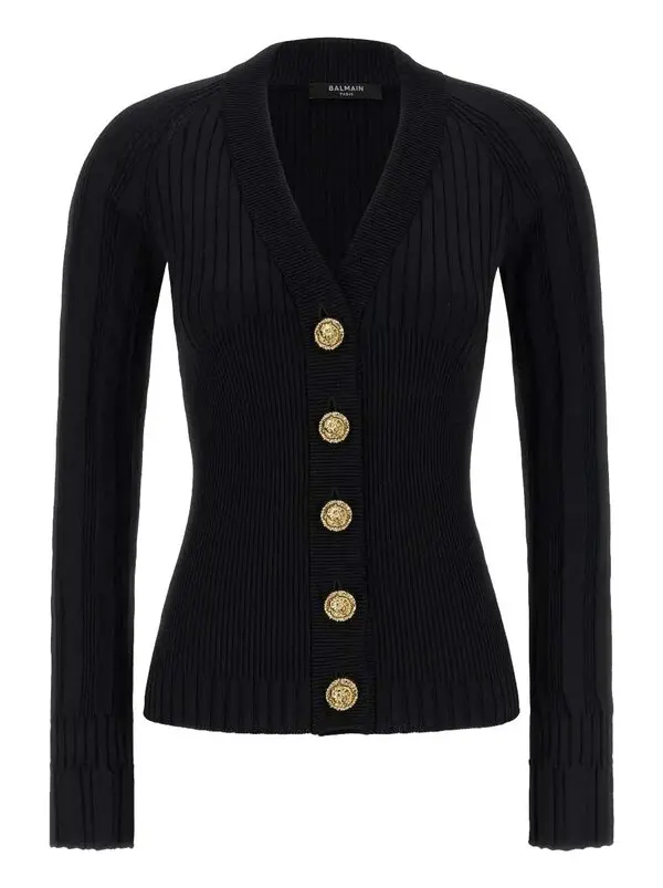 Balmain Buttoned Cardigan - Black