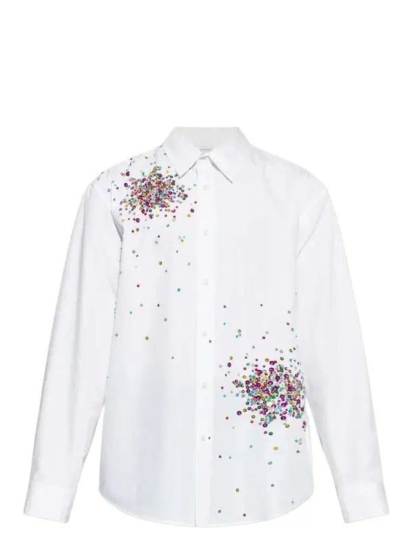 Dries Van Noten Shirt 00910-caper Emb 3293 M. W.shirt - White