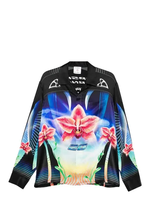 Casablanca Orchid Racer Shirt - Multi
