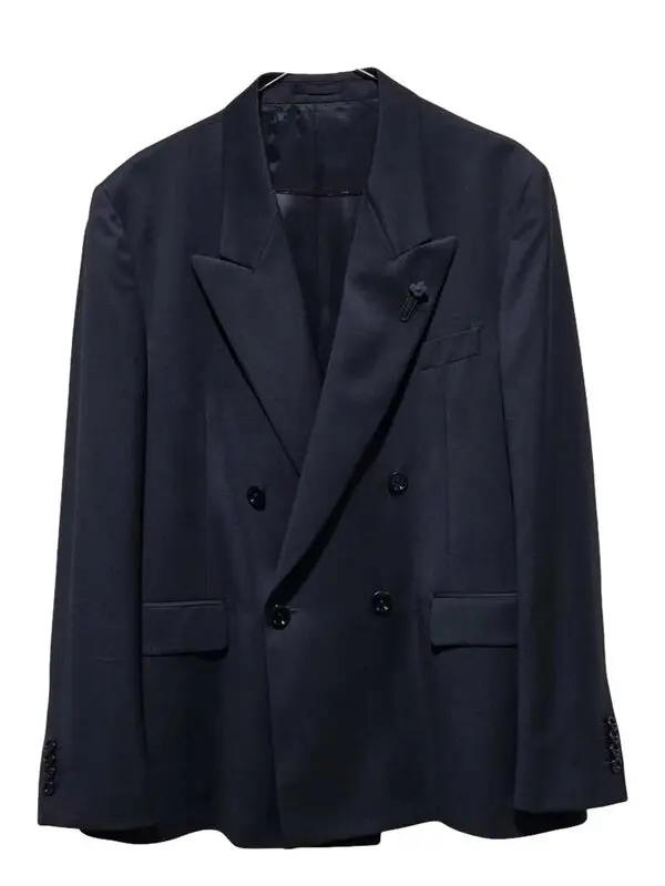 LARDINI Double-breasted Blazer - Blue