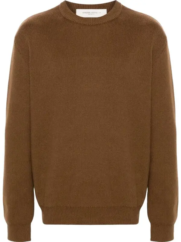 GOLDEN GOOSE Davis Basic Sweater - Brown