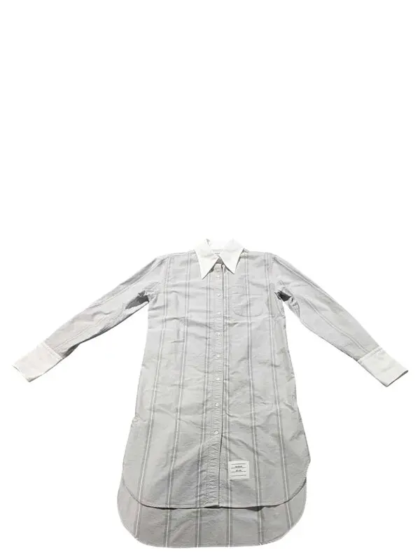 Thom Browne Striped Mini Dress - Grey