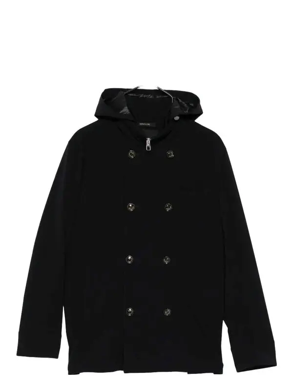 MONTECORE Double-breasted Hooded Jacket - Blue