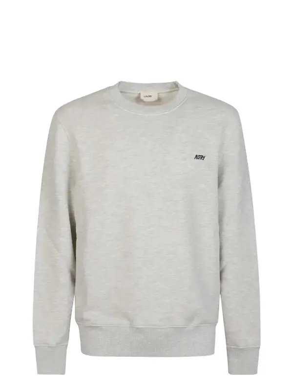 AUTRY Crewneck Sweatshirt With Embroidered Logo - Grey