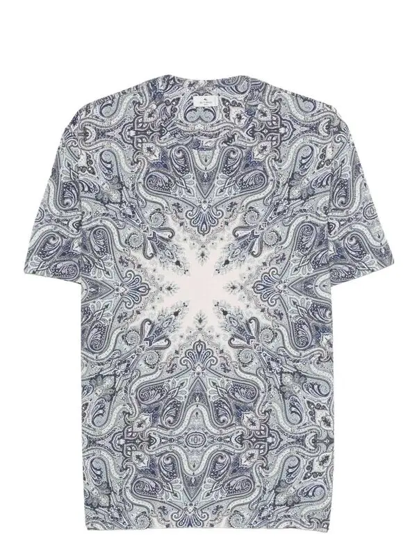 Etro Paisley Print T-shirt - Blue