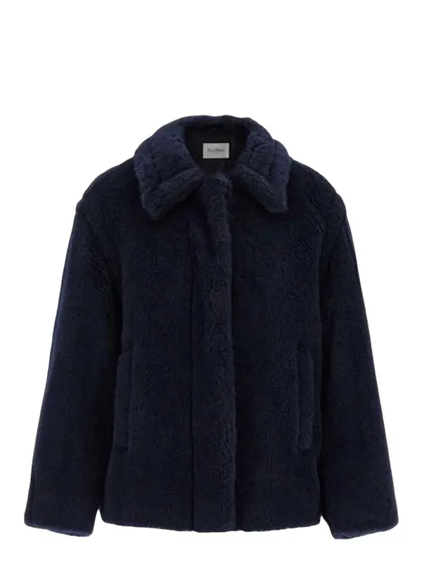 Max Mara Teddy Alpaca And Wool Coat - Blue