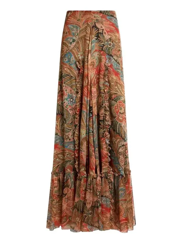 Etro Long Paisley Pattern Skirt - Multi