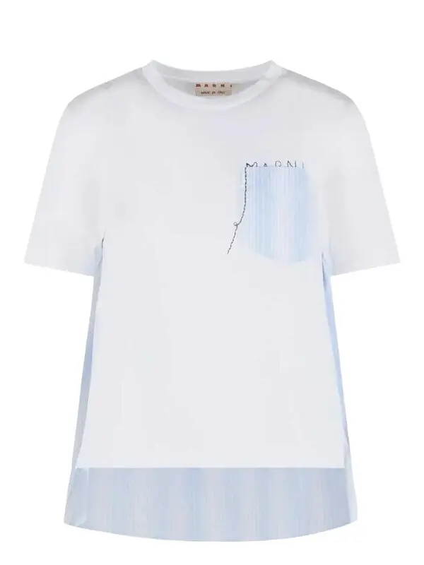 Marni Striped T-shirt With Pocket - Multi