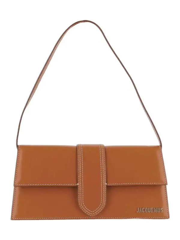 Jacquemus The Long Bambino Leather Flap Crossbody Bag - Brown