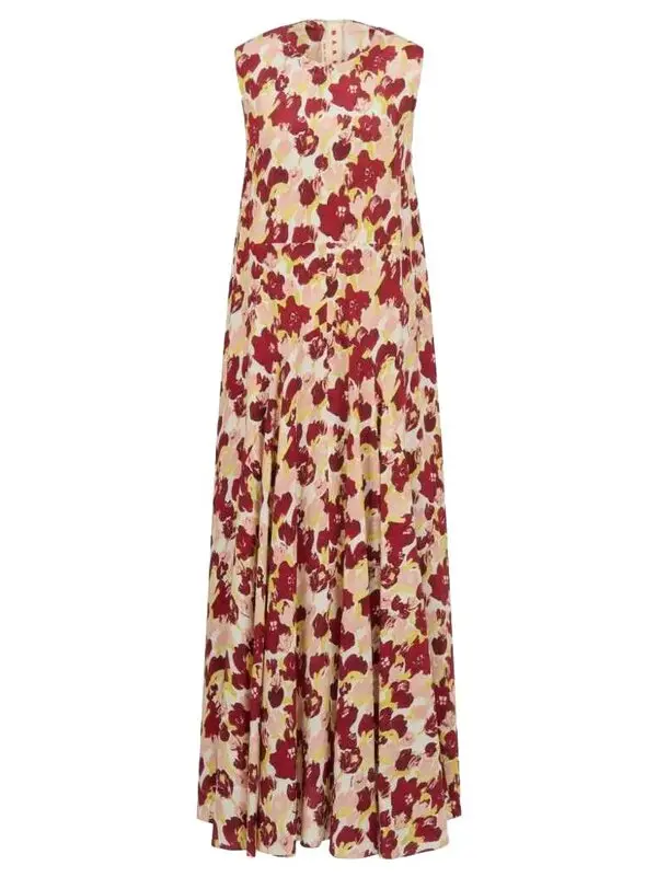 Marni Pleated Floral Dress - Multi