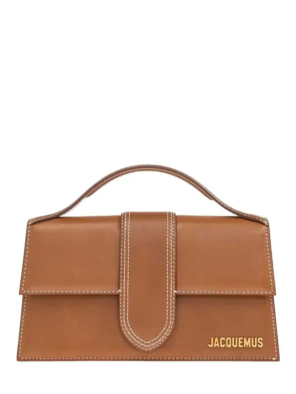 Jacquemus Big Bambino Top Handle Bag In Calfskin - Brown