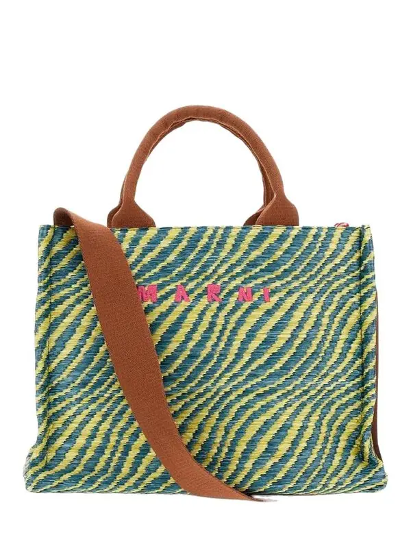 Marni Small Logo Tote Bag - Green