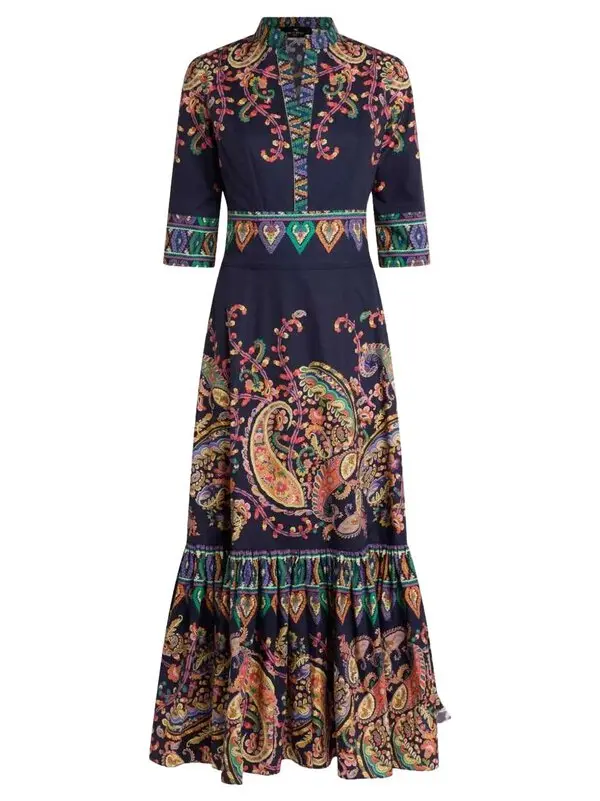 Etro Long Paisley Print Dress - Multi