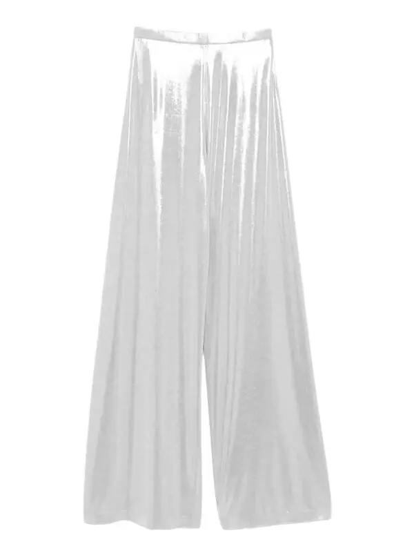 Norma Kamali Bias Wide Leg Trousers - Metallic
