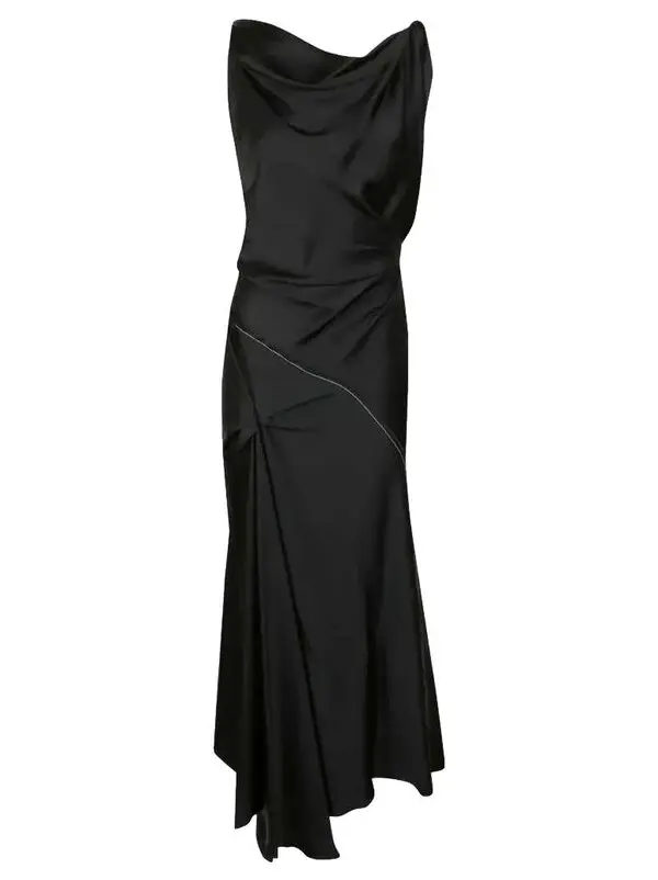 Victoria Beckham Norma Kamali V-neck Midi Dress - Black